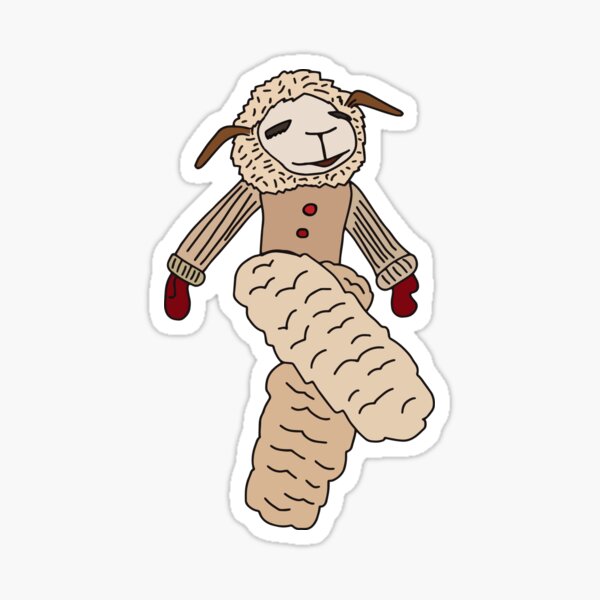 "Lambchop With Legs Crossed Art" Sticker by Ethereal-Enigma | Redbubble