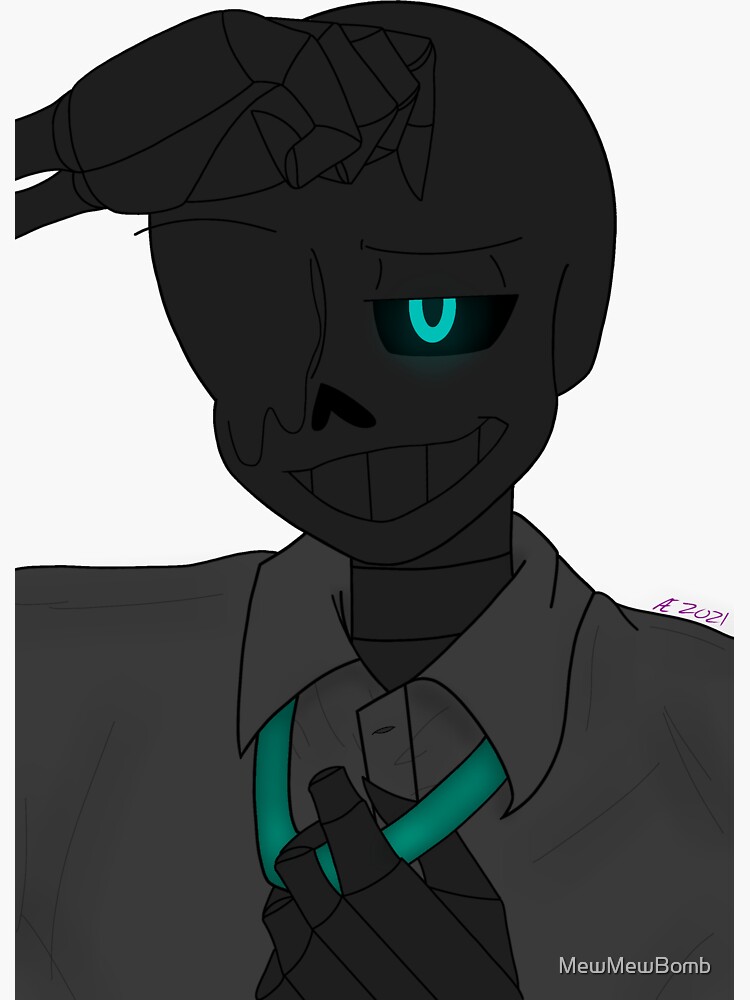 "Transparent Nightmare Sans Fan Service" Sticker for Sale by MewMewBomb ...