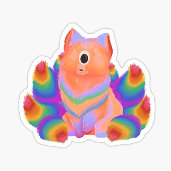 "Nine tailed Fox full color" Sticker for Sale by Seoulteamo | Redbubble