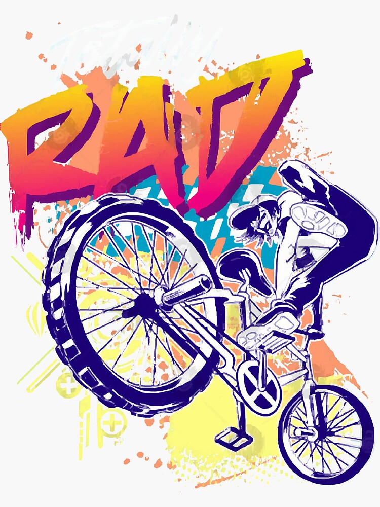"Totally Rad BMX" Sticker by josephamolaveta | Redbubble