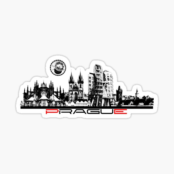 "Prague art" Sticker by JBJart | Redbubble