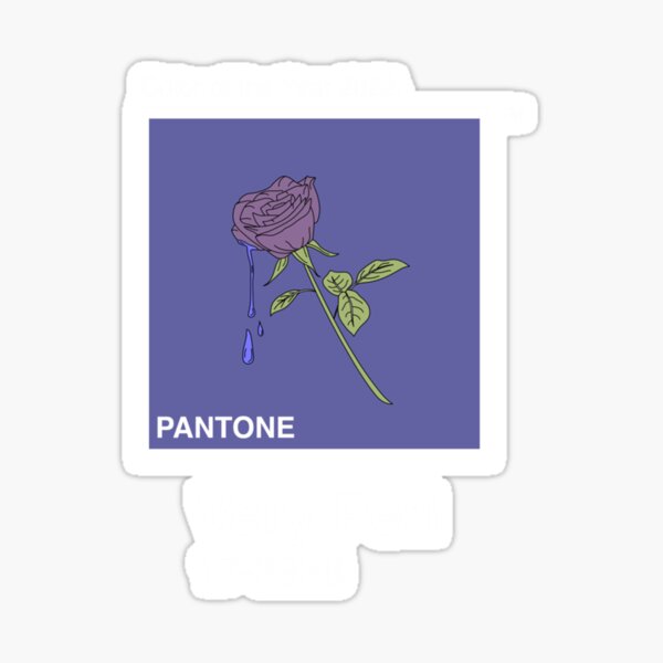 "Hurted Flower Crying In Very Peri " Sticker for Sale by Suberodesignss ...