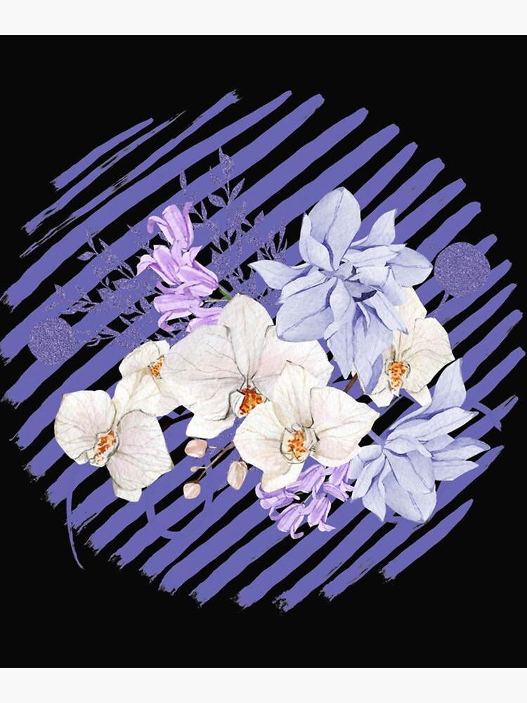 "Pantone Color Of The Year 2022, Very Peri, Veri Peri Flowers " Poster ...