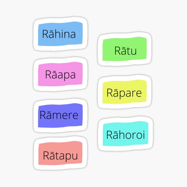 "Ngā rā o te wiki - Days of the Week in Te Reo Māori language of NZ ...