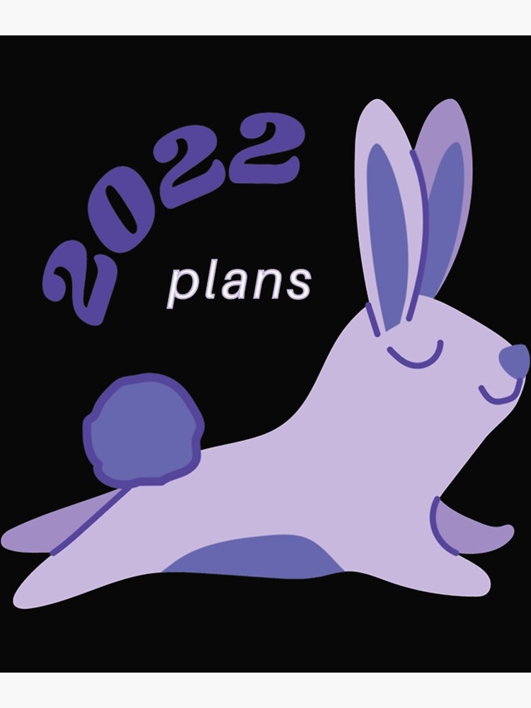 "pantone very peri 2022 plans cute rabbit relaxing " Poster for Sale by ...