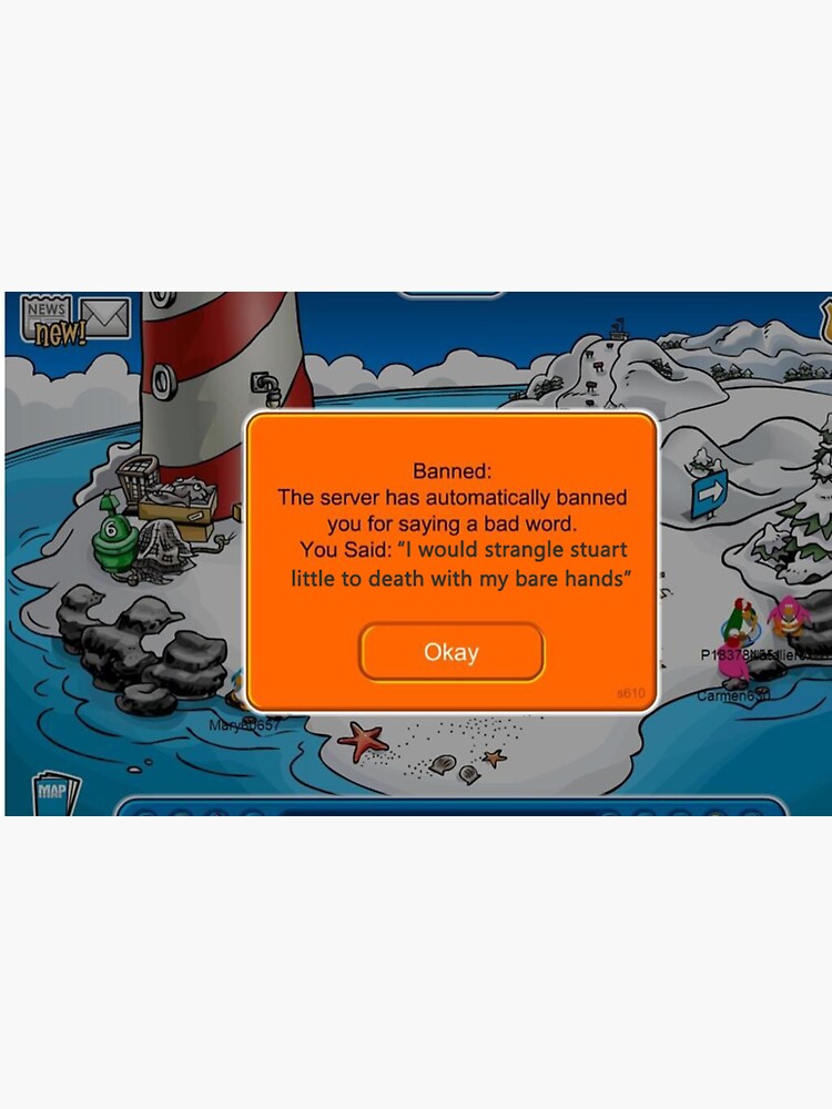 "Club Penguin Ban x Stuart Little Sticker" Sticker by ThomasCzicho ...