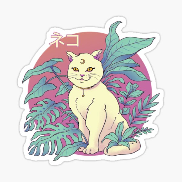 "Vapor Cat" Sticker for Sale by josephamolaveta | Redbubble