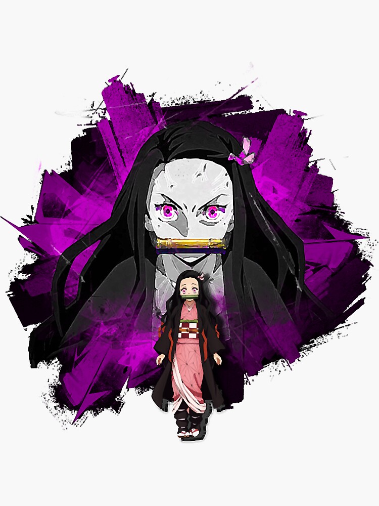"Nezuko purple night " Sticker by MatildeReynolds | Redbubble