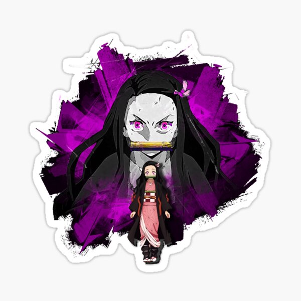 "Nezuko purple night " Sticker by MatildeReynolds | Redbubble