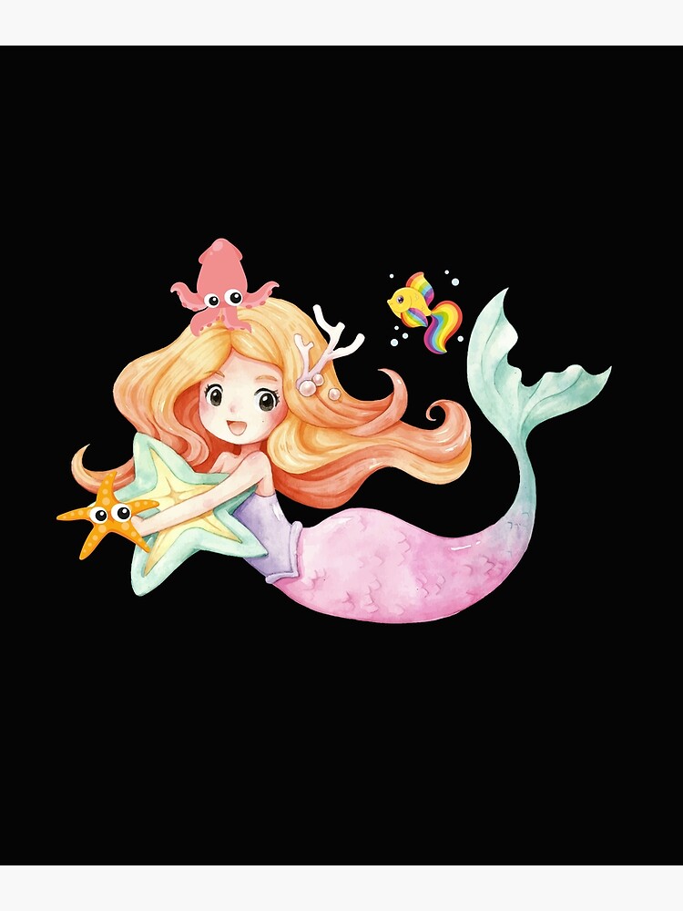 "Happy rainbow fish cartoon" Poster for Sale by Natalieards | Redbubble