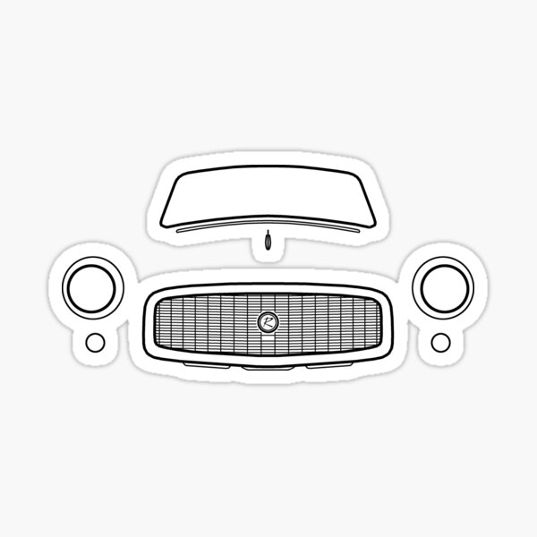 "1960 AMC Rambler classic car black outline graphic " Sticker for Sale ...