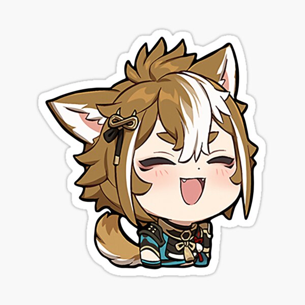 "Gorou | Genshin Impact Stickers "Enjoyment"" Sticker for Sale by ...