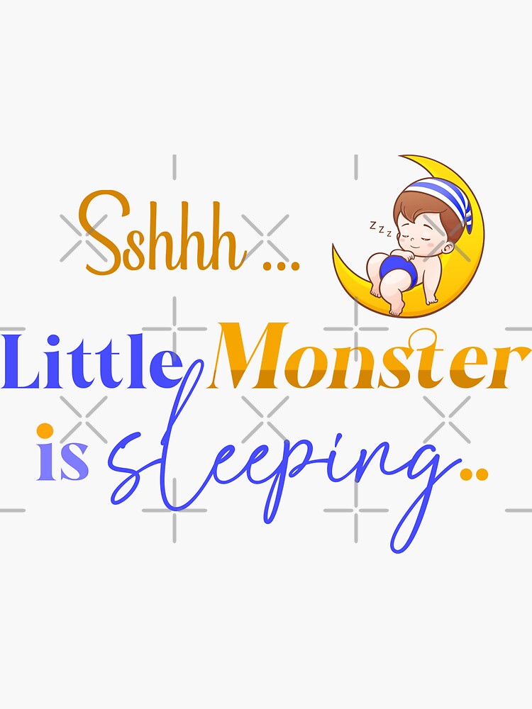 "Monster Baby is sleeping" Sticker for Sale by Ramlahh1 | Redbubble