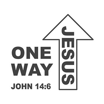 "Christian Design - One Way Jesus" Sticker for Sale by simplydesignart ...
