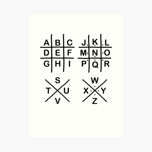 "Pigpen Cipher Code" Art Print for Sale by Paul Chapman | Redbubble