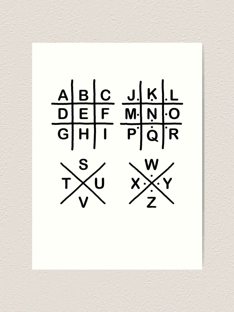 "Pigpen Cipher Code" Art Print for Sale by Paul Chapman | Redbubble