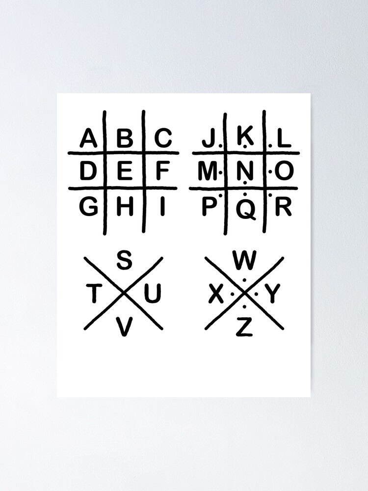 "Pigpen Cipher Code" Poster for Sale by PaulJChapman | Redbubble