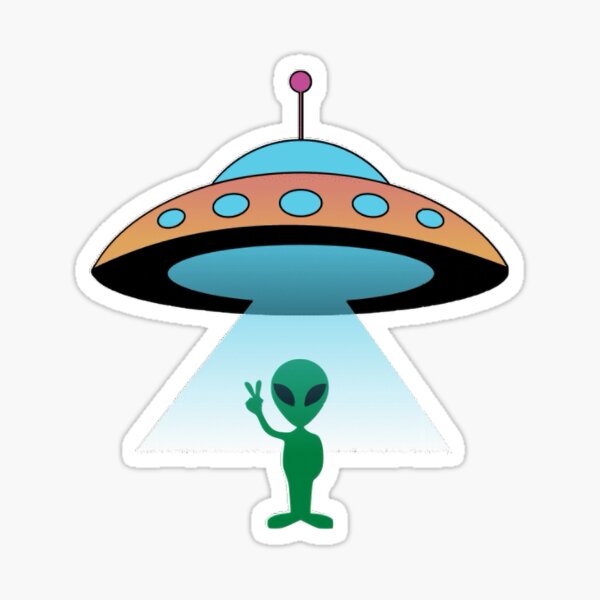 "A final goodbye - Alien and UFO" Sticker for Sale by MatthiasFransen ...