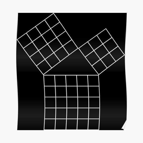 Euclid 47th Proposition Masonic Design Poster By Pauljchapman Redbubble
