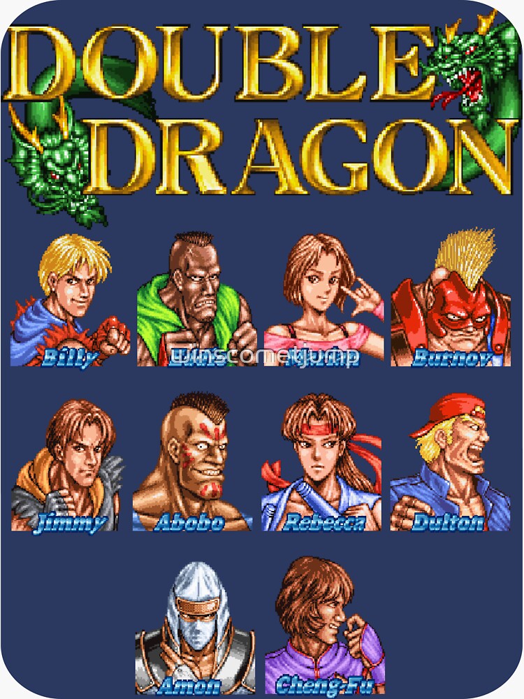 "Double Dragon (Neo Geo Character Lineup)" Sticker by winscometjump ...