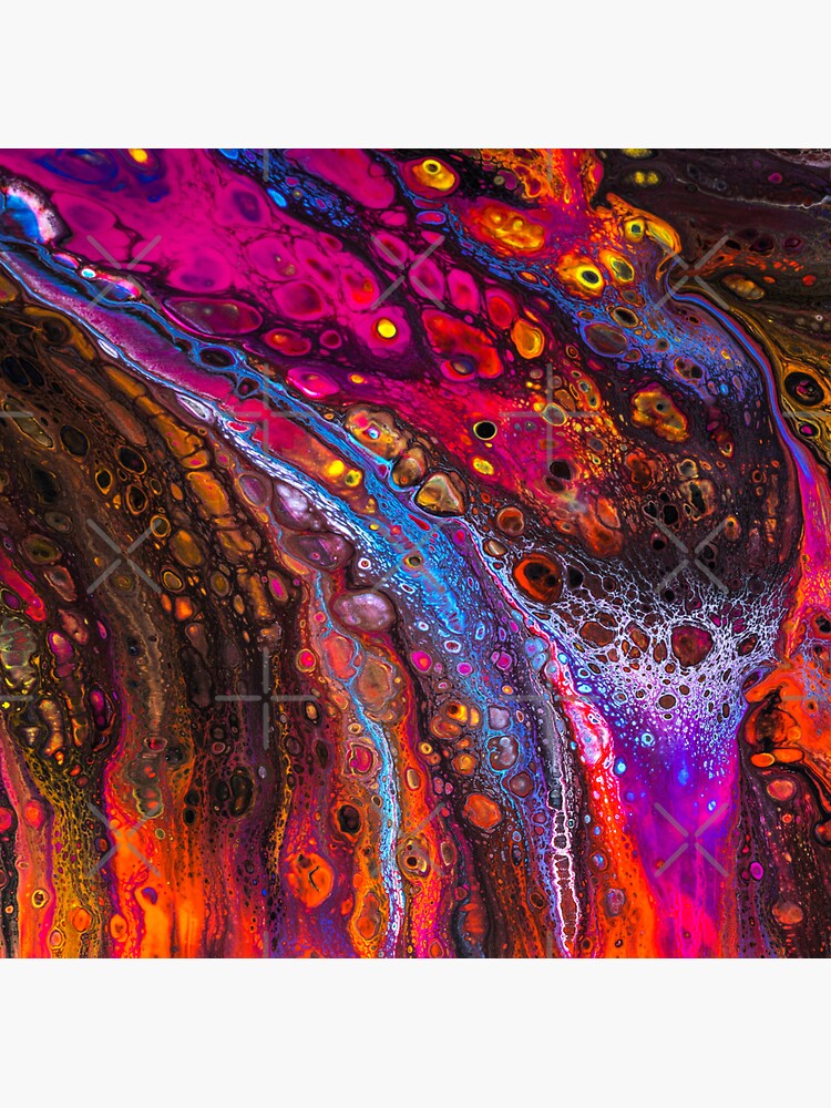 "Abstract Art Lava Flow Aesthetic" Sticker for Sale by Einstein12345 ...