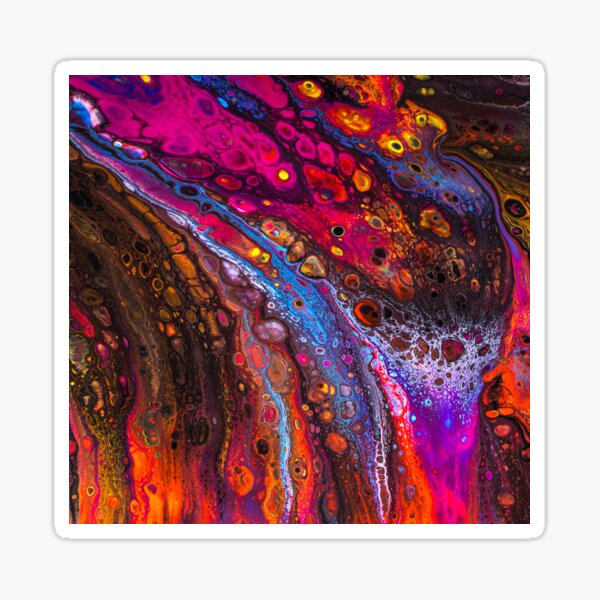 "Abstract Art Lava Flow Aesthetic" Sticker for Sale by Einstein12345 ...