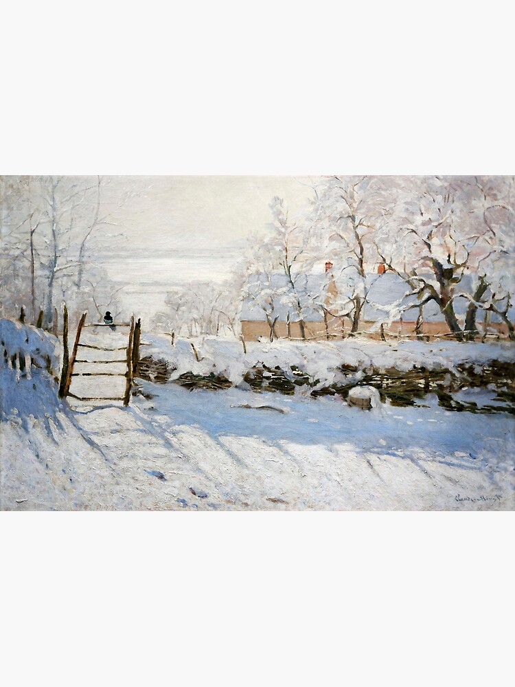 "The famous painting by Claude Monet La Pie (1868-1869" Photographic ...