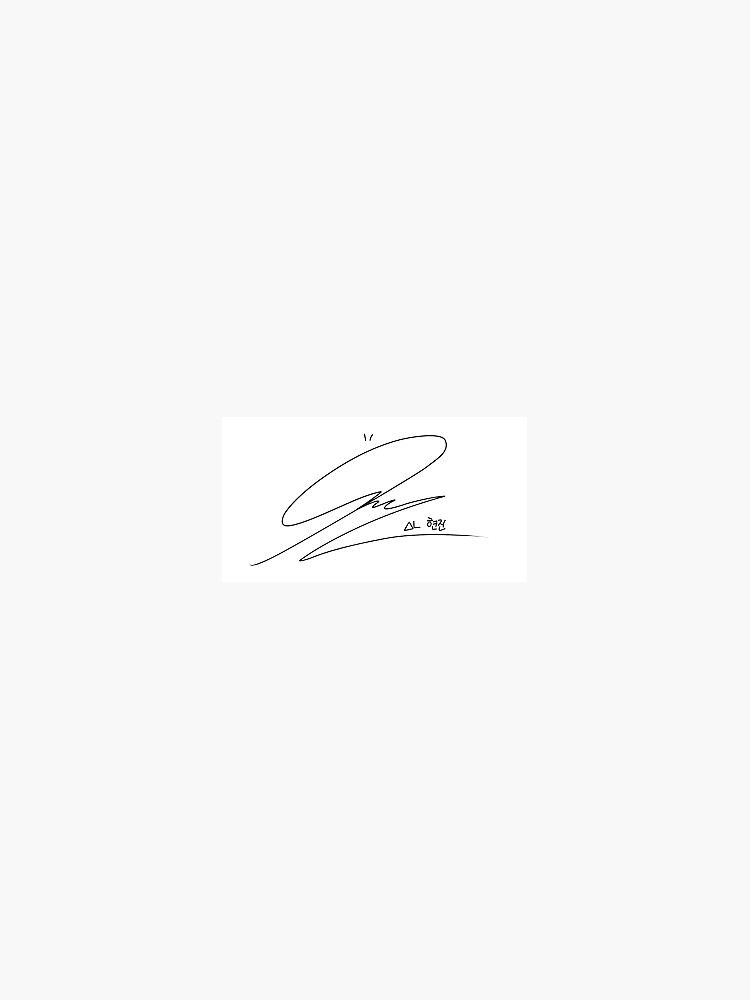 "Hyunjins autograph" Sticker for Sale by Twinkle98 | Redbubble