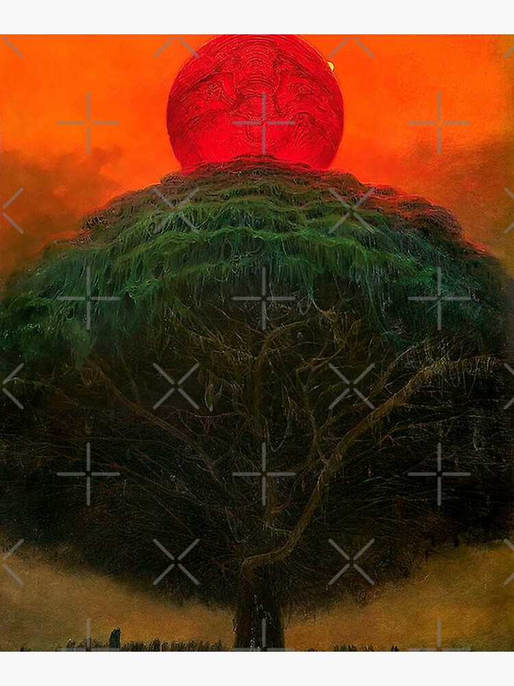 "Untitled - Tree of Eden by Zdzisław Beksiński" Sticker for Sale by ...