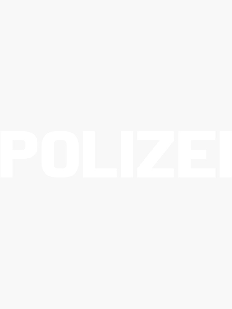 "German Polizei" Sticker for Sale by niewurgvae | Redbubble