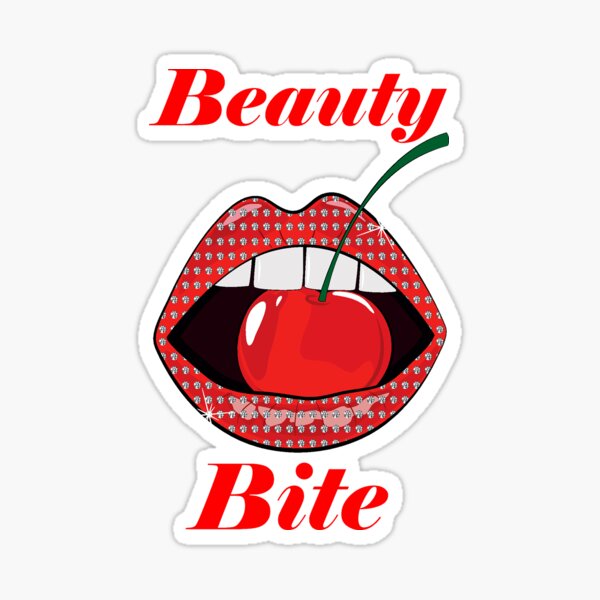 "Beauty Bite" Sticker for Sale by FoodieBeauty | Redbubble