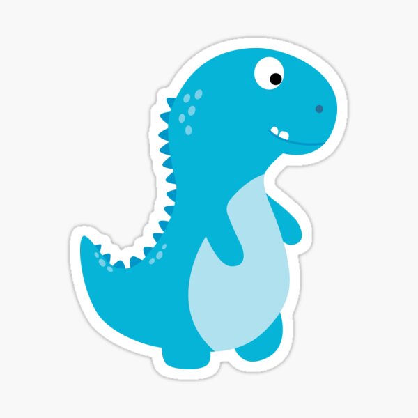 "Cute blue Dino" Sticker for Sale by shijujames | Redbubble