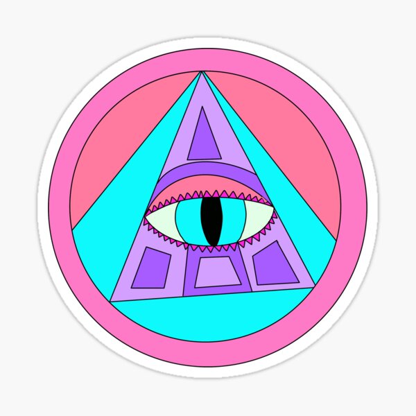 "Pyramid Eye" Sticker for Sale by SchlockHorror | Redbubble