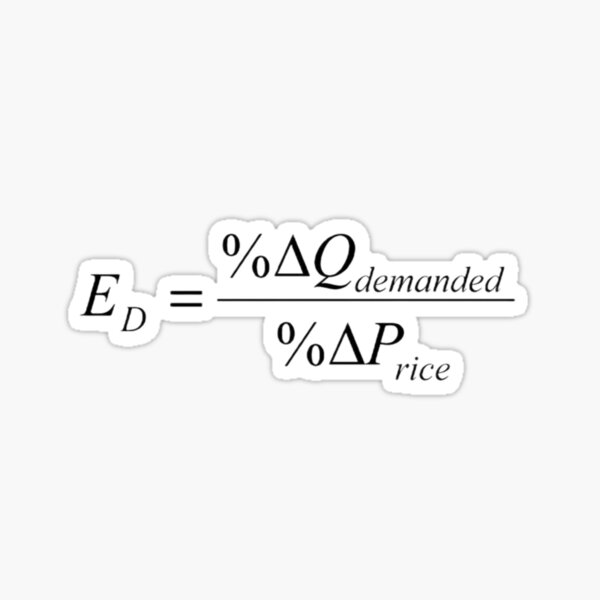 "the Elasticity of Demand Equation" Sticker for Sale by mylittlepet ...
