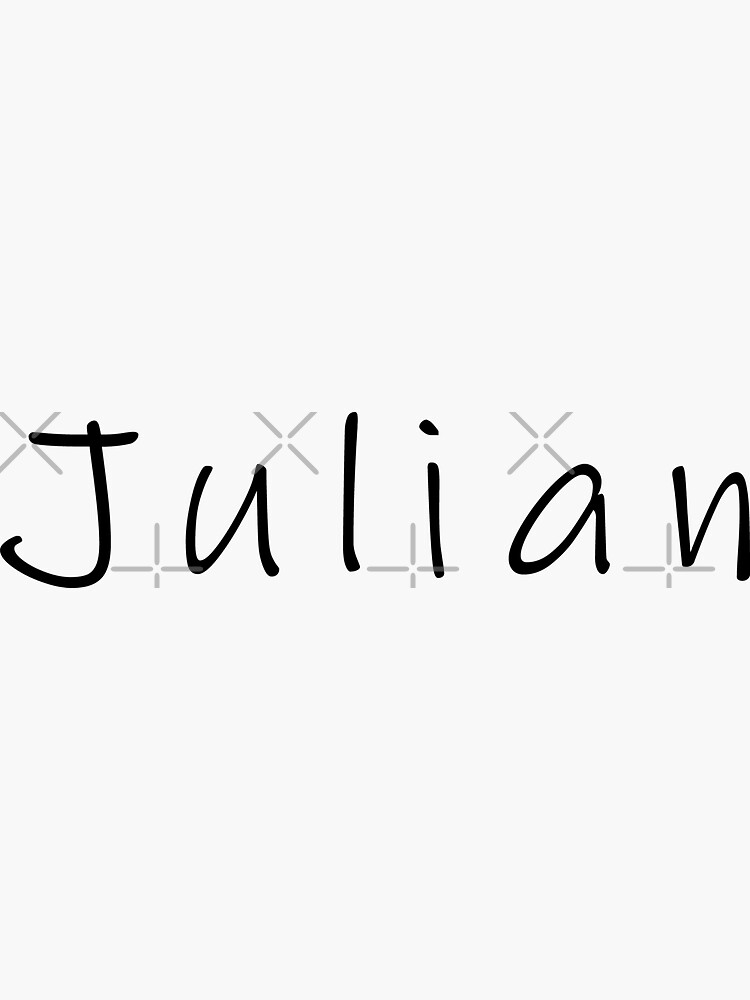 "Julian name" Sticker by gmstockstudio | Redbubble