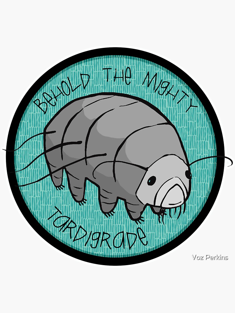 "The Mighty Tardigrade" Sticker for Sale by fishcakes | Redbubble