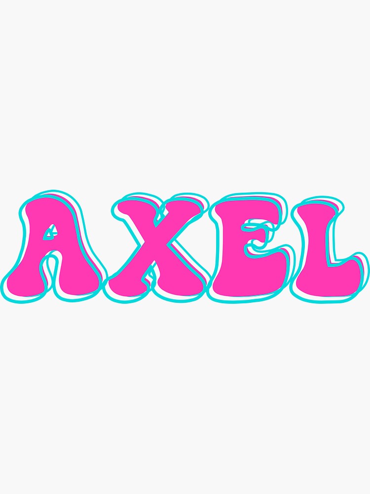 "AXEL Cute Custom Name Design - Kawaii AXEL Name" Sticker by Custom ...