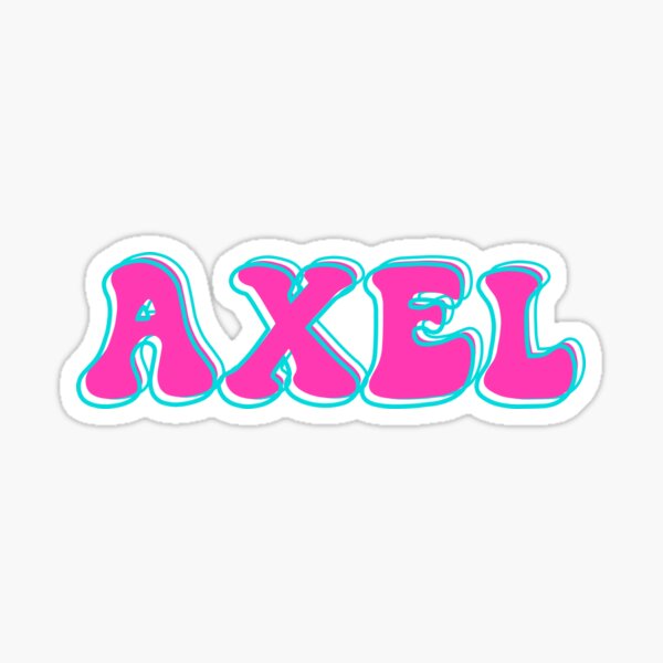 "AXEL Cute Custom Name Design - Kawaii AXEL Name" Sticker by Custom ...