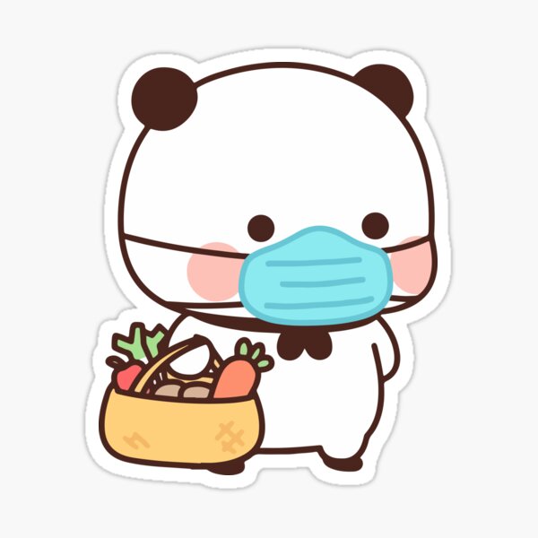 "Cute Panda Bear Corona" Sticker by MOHAFAFE | Redbubble