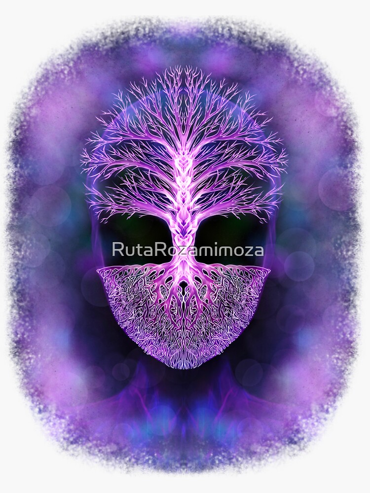 "Rooted mind" Sticker by RutaRozamimoza | Redbubble
