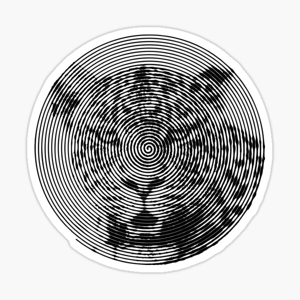 "Leopard Face Close-up in Spiroglyphic Style Spiral Circles" Sticker ...