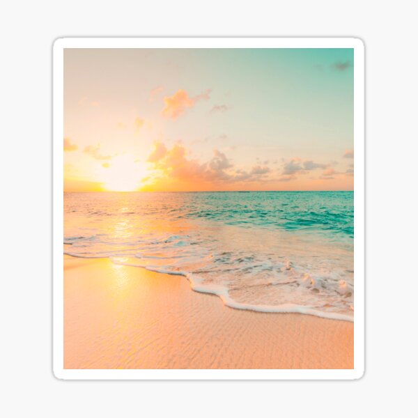"Sea ocean sunny summer holiday beach beautiful day" Sticker for Sale ...