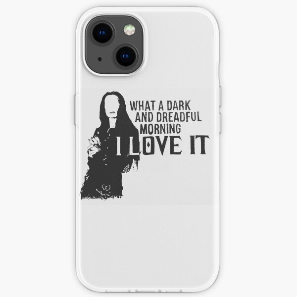 "Morticia Addams "what a dark and dreadful morning"" iPhone Case for ...