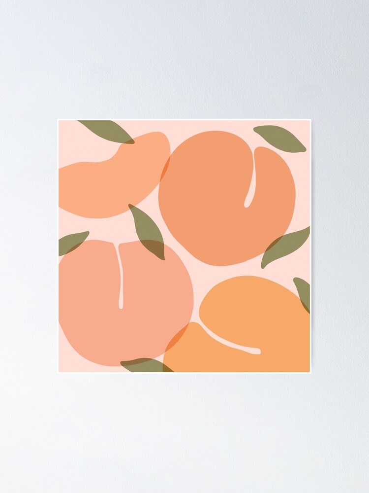 "Cute Peaches Pattern Peach Pastel" Poster for Sale by trajeado14 ...
