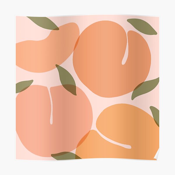 "Cute Peaches Pattern Peach Pastel" Poster for Sale by trajeado14 ...