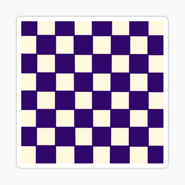"Purple and Cream Checkered Pattern" Sticker for Sale by bluemakes ...