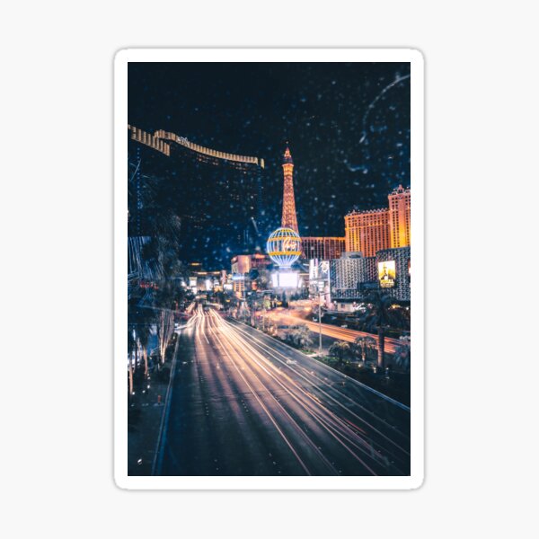 " LAS VEGAS city nightlife" Sticker by class01 | Redbubble