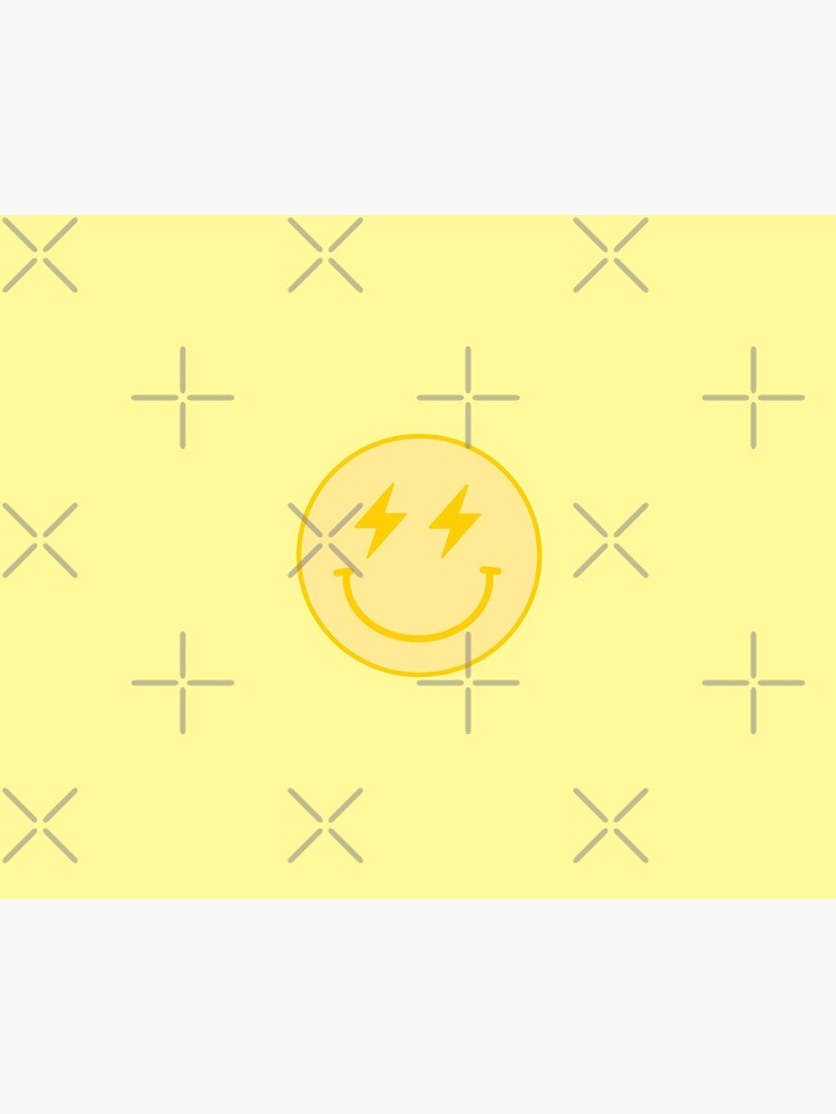 "Yellow lightning bolt smiley face " Poster for Sale by Als10806 ...