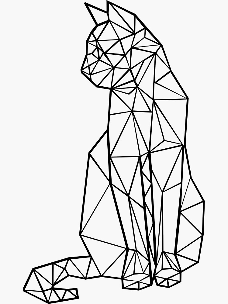 "White wire cat" Sticker by DrTigrou | Redbubble