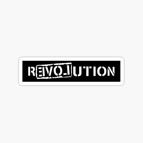 "Revolution Black Rectangle" Sticker for Sale by thehurdaci | Redbubble